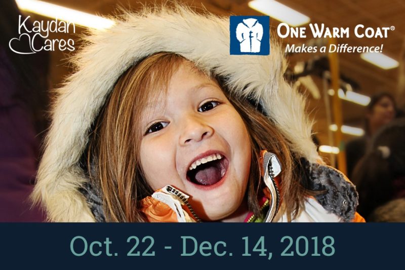 2018 One Warm Coat Kickoff - Kaydan Wealth Management